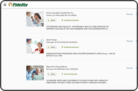 Giving and Volunteering Backed by Fidelity